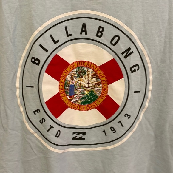 Billabong | Shirts | Mens L Billabong Florida Tshirt Light Blue With Fl ...